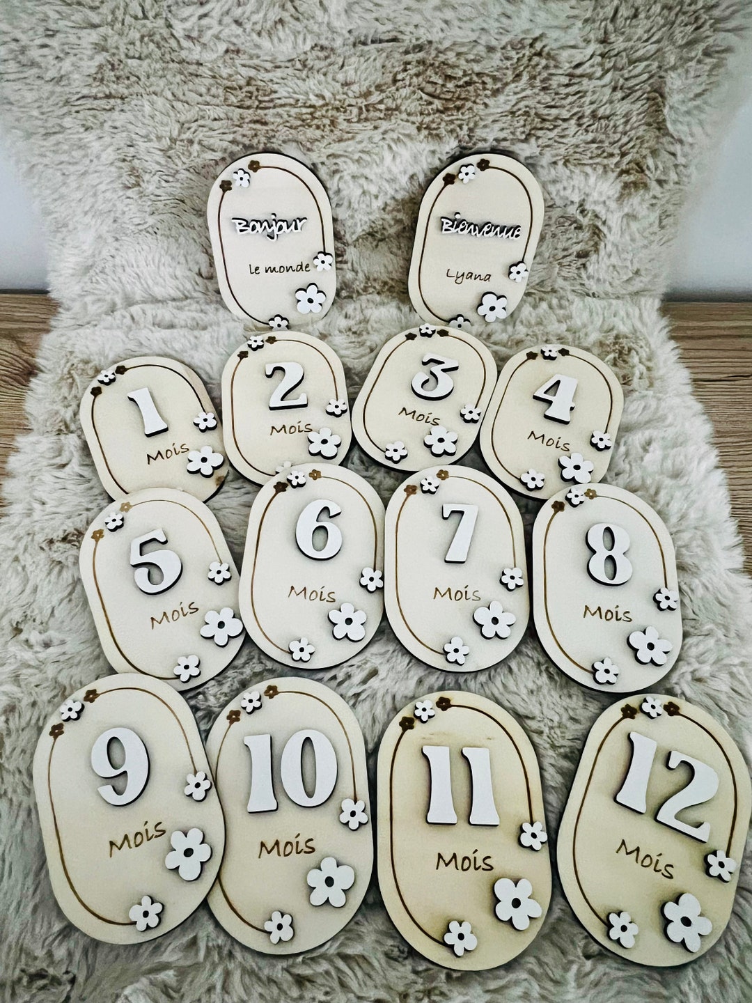 Personalized Birth Milestone Cards - Etsy