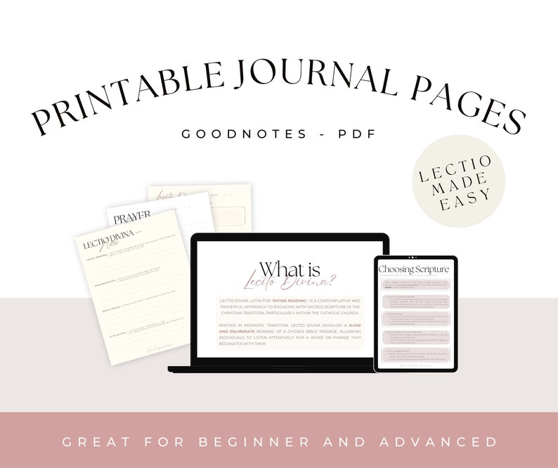 Catholic Lectio Divina Prayer & Verse of the Day Digital Note Pages ...