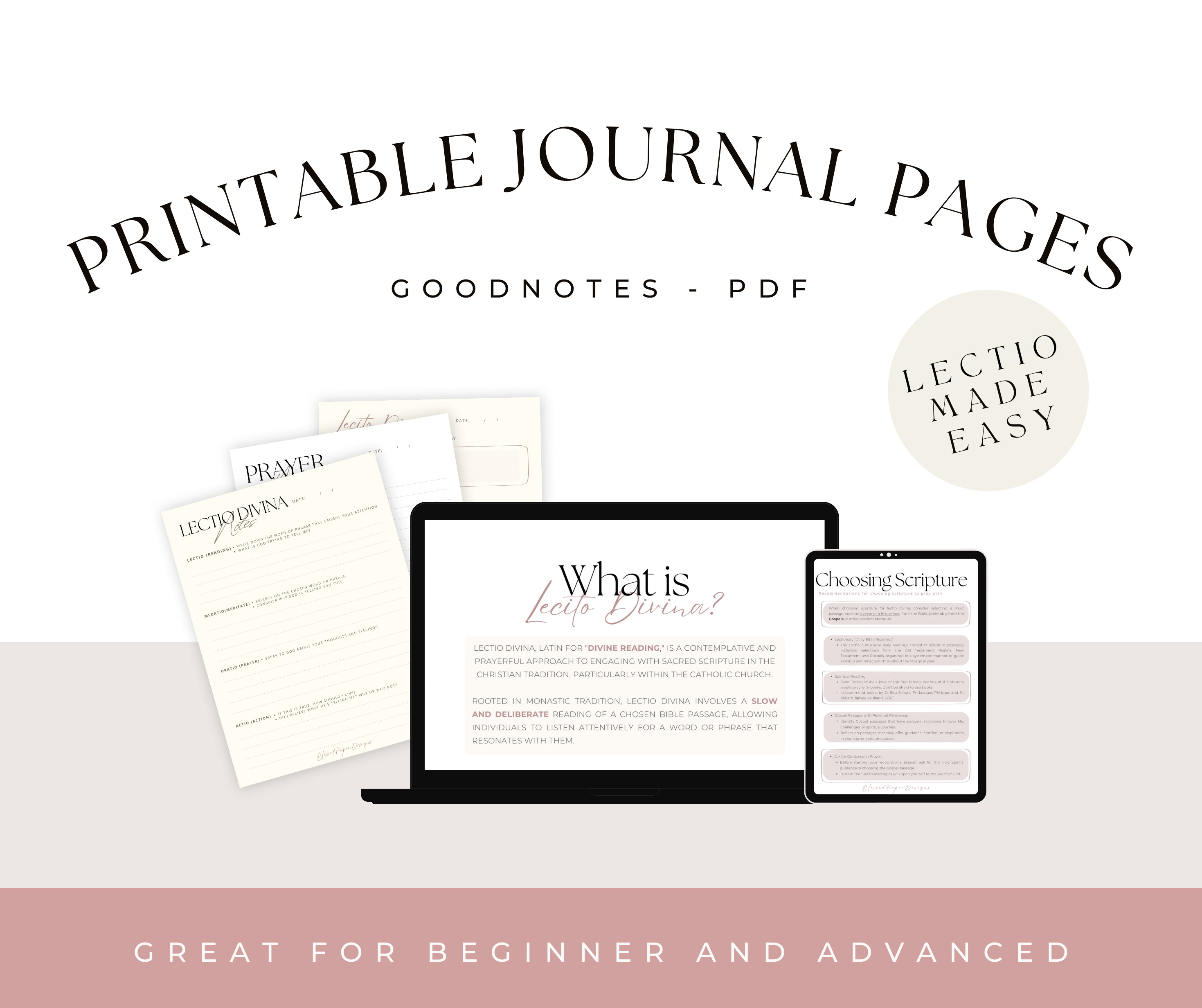 Catholic Lectio Divina Prayer & Verse of the Day Digital Note Pages ...