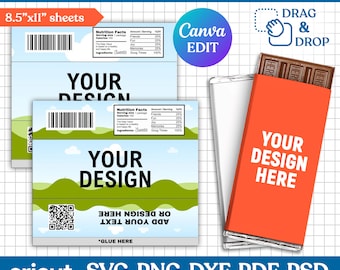 Chocolate Bar Wrapper Template, Candy Bar Wrapper, Chocolate Wrapper ...