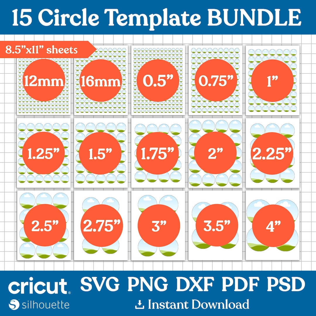 Circle Template BUNDLE, Circle Template Svg, Multipurpose Labels ...