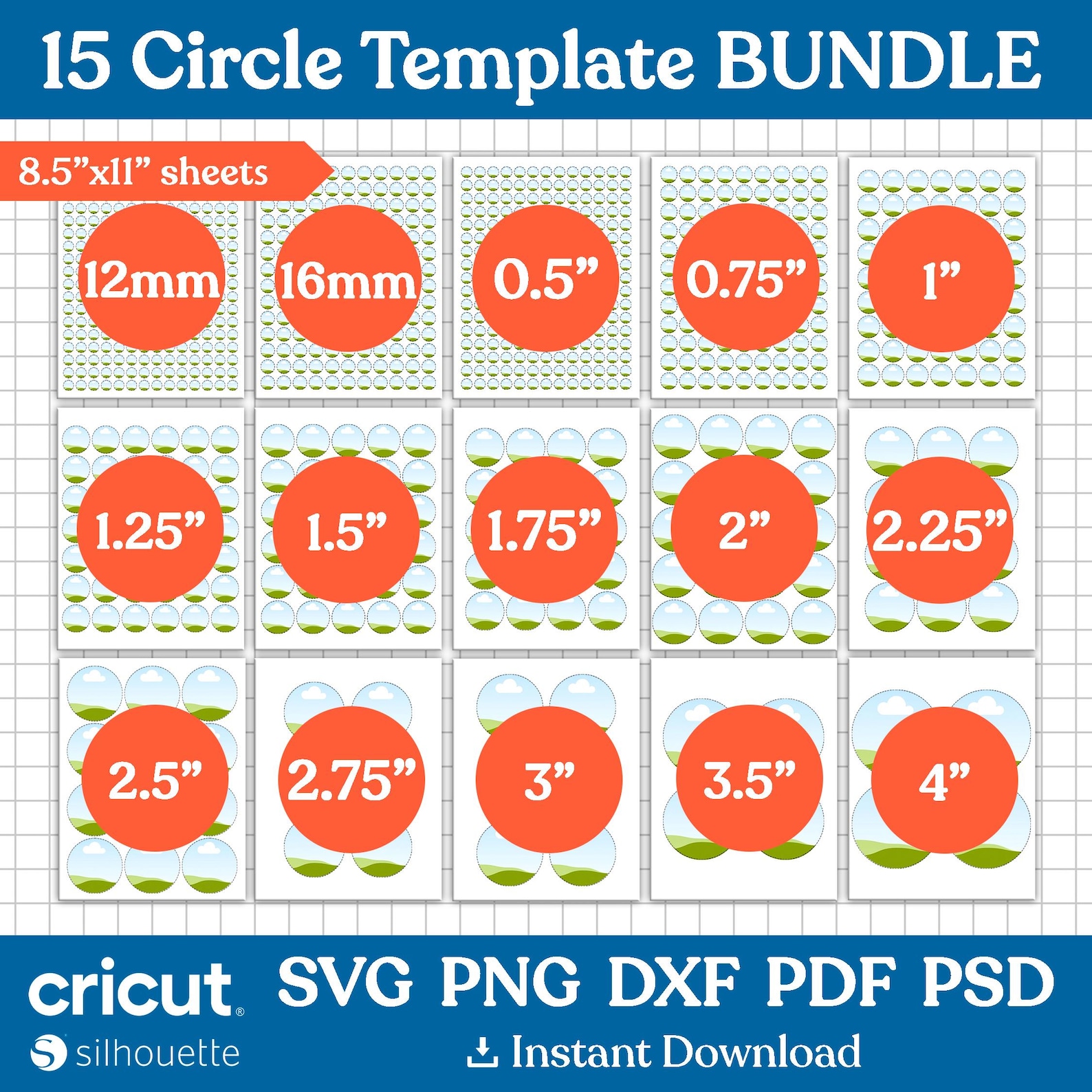 Circle Template BUNDLE, Circle Template Svg, Multipurpose Labels ...