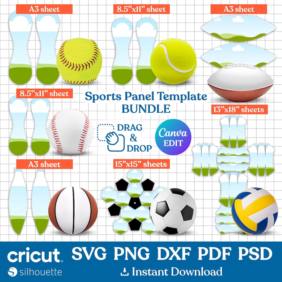 Sports Panel Template BUNDLE, Basketball Panel, Football Panel ...