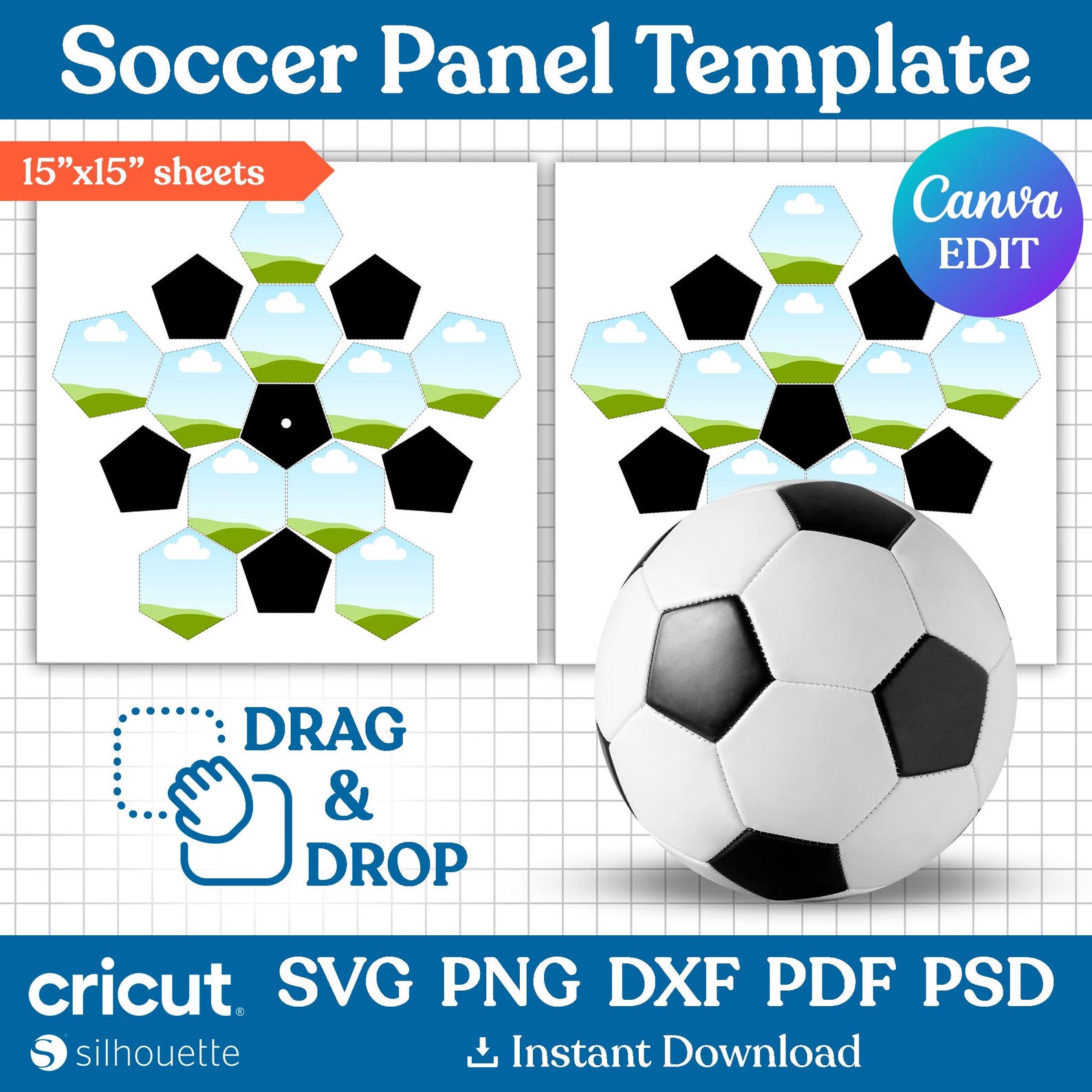 Soccer Panel Template Svg, Soccer Panel Blank Template, Custom Soccer ...
