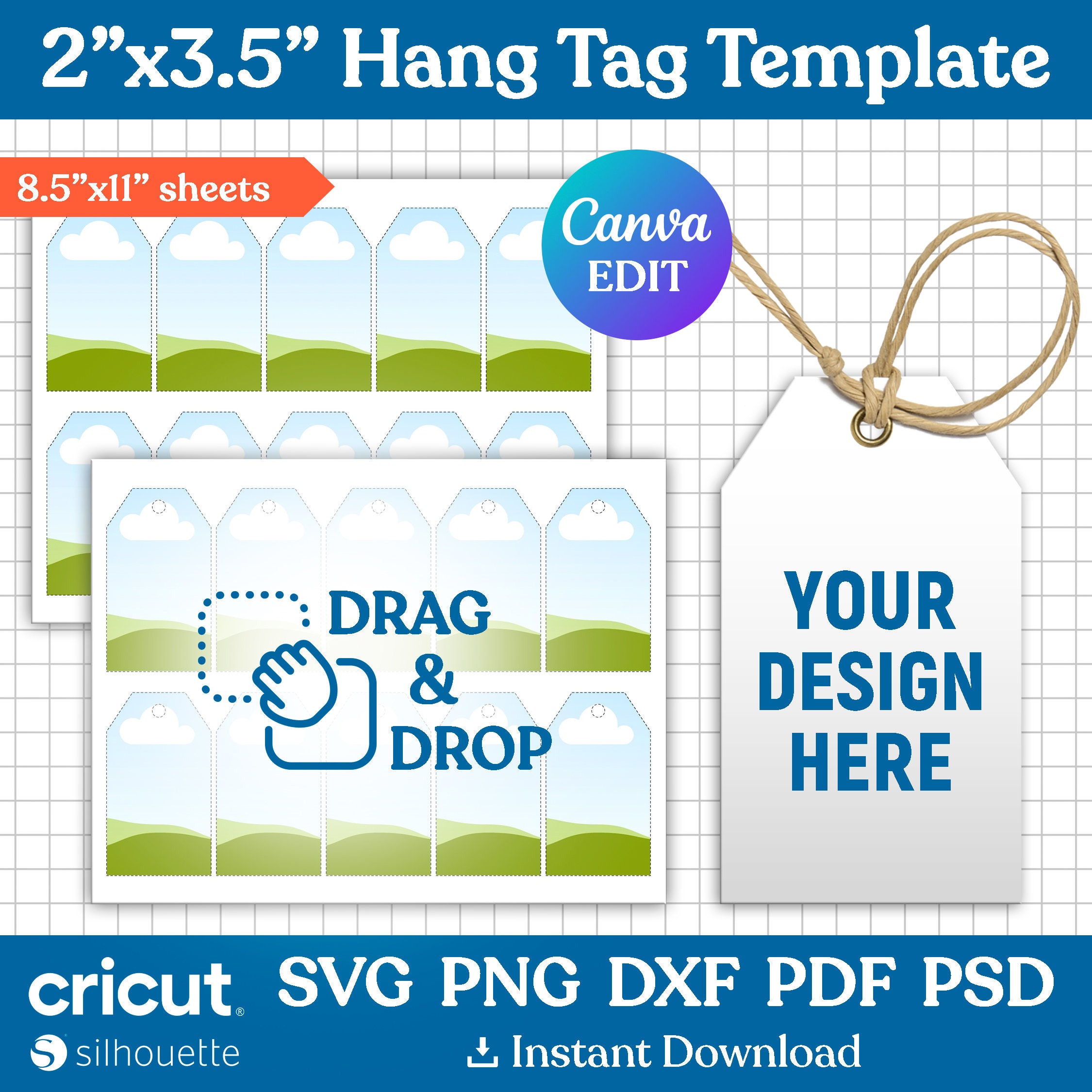 Gift Tag Template, Hang Tag Template, Gift Tag Template, Blank Sheet ...