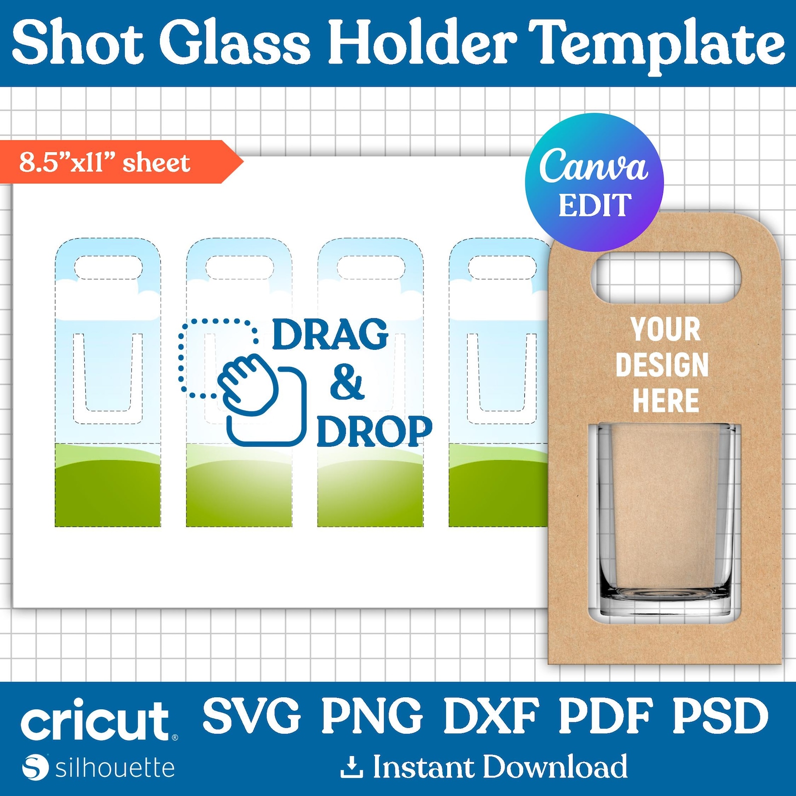 Shot Glass Holder Template, Shot Glass Holder Svg, Shot Glass Box Svg ...