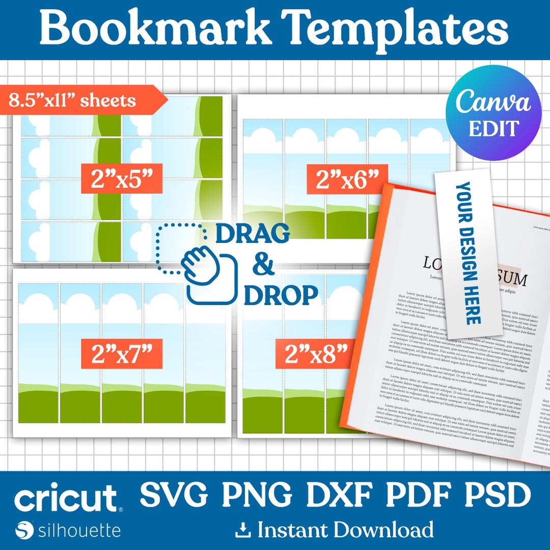 Bookmark Template, Bookmark Svg, Bookmark Sublimation, Bookmark Blank ...