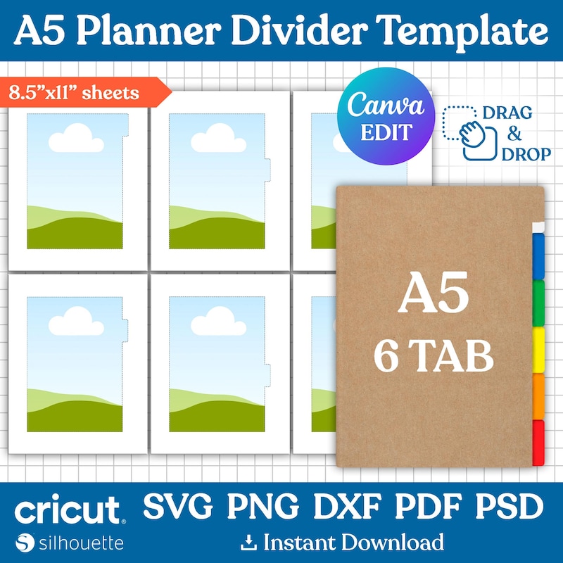 A5 Notebook Dividers - Etsy