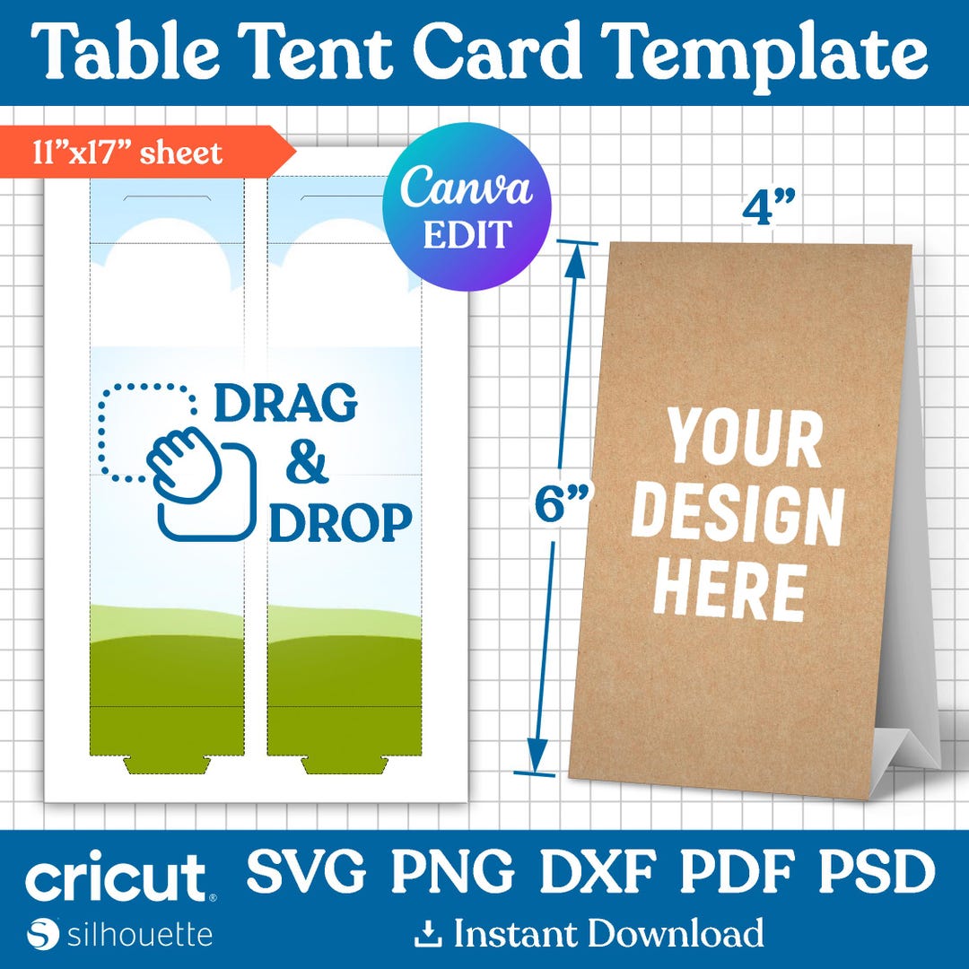 Tent Card Template, Food Label Card, Food Card Tent Signs, Folded Note ...