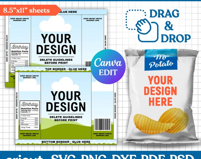 Custom Chip Bags - Etsy