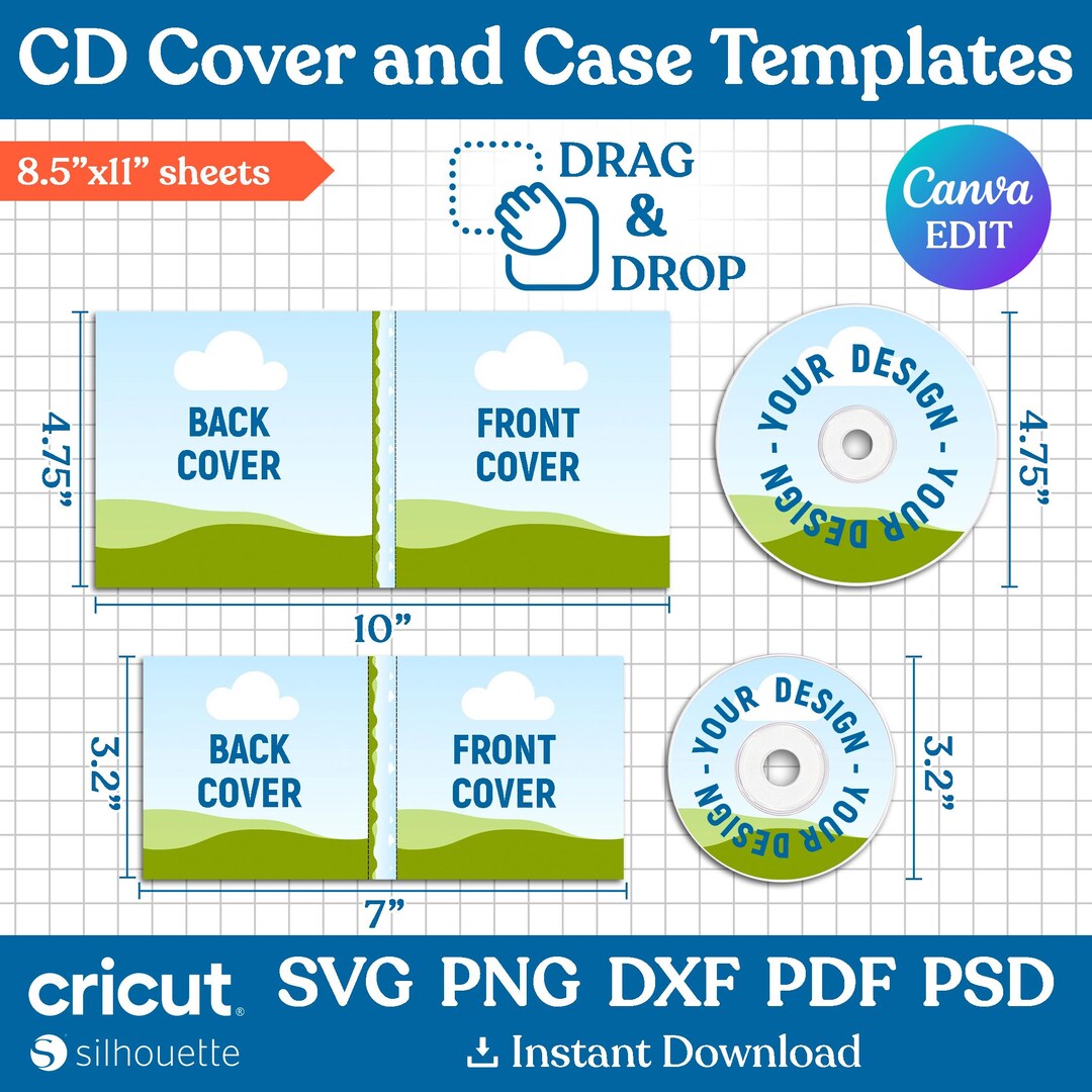 CD Cover & Case Template, Cd Case Insert Template, Cd Jewel Case ...