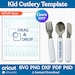 Kid Cutlery Template, Kid Cutlery Template for Sublimation, Polymer Kid ...
