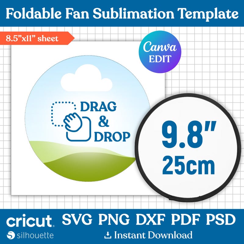 Foldable Fan Template - Etsy