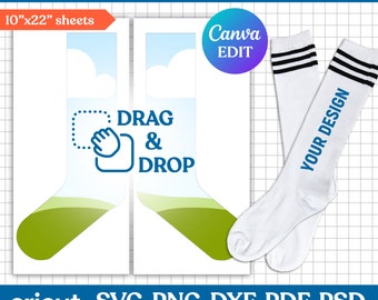 9 Sock Jig Template, Sock Jig Sublimation, Sock Insert Template, Ankle ...