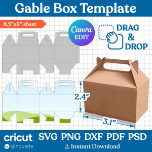 Gable Box Template BUNDLE, Gable Box Template, Gable Box Svg, Party ...