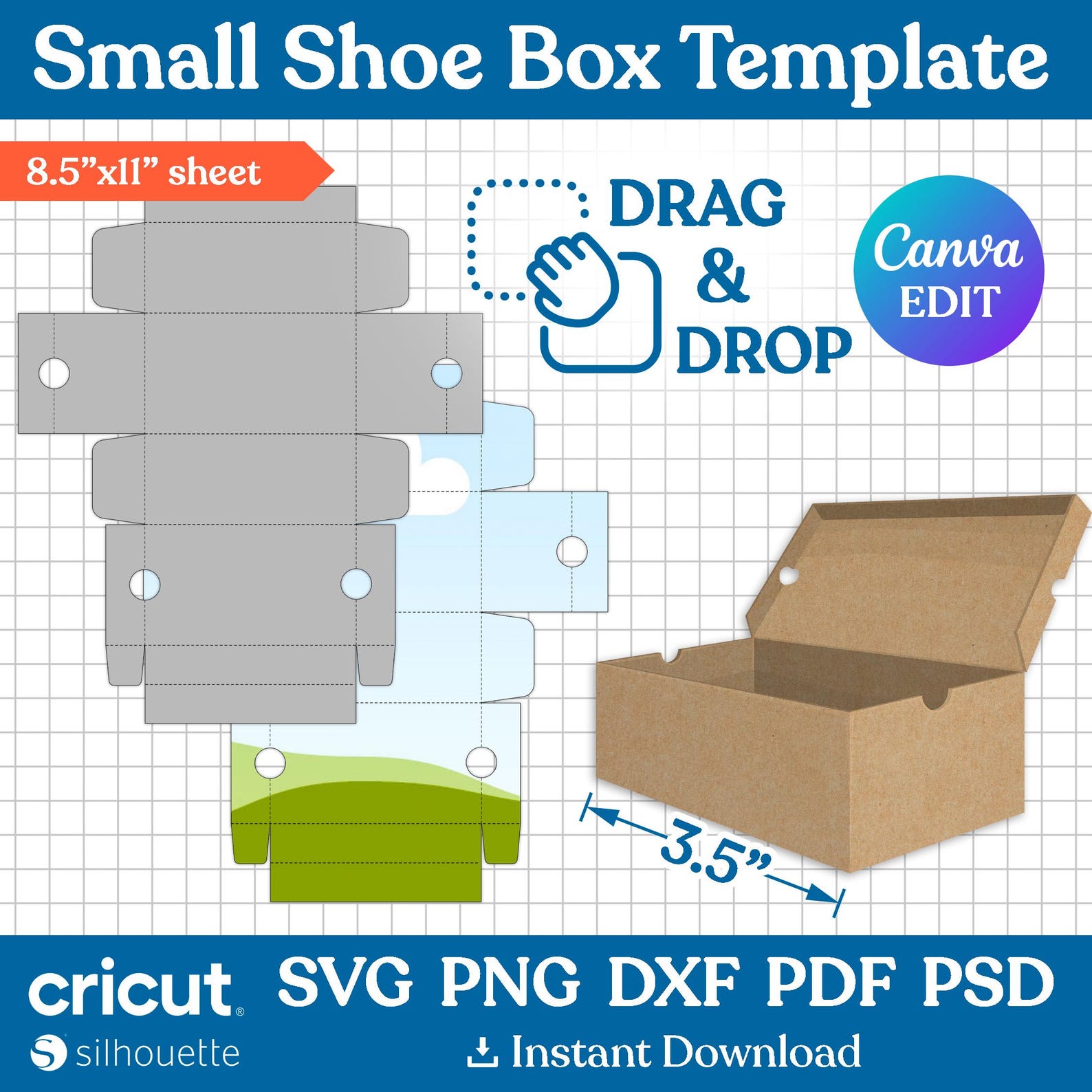 Shoe Box Template BUNDLE, Shoe Box Svg, Sneaker Box Template, Shoe Box ...