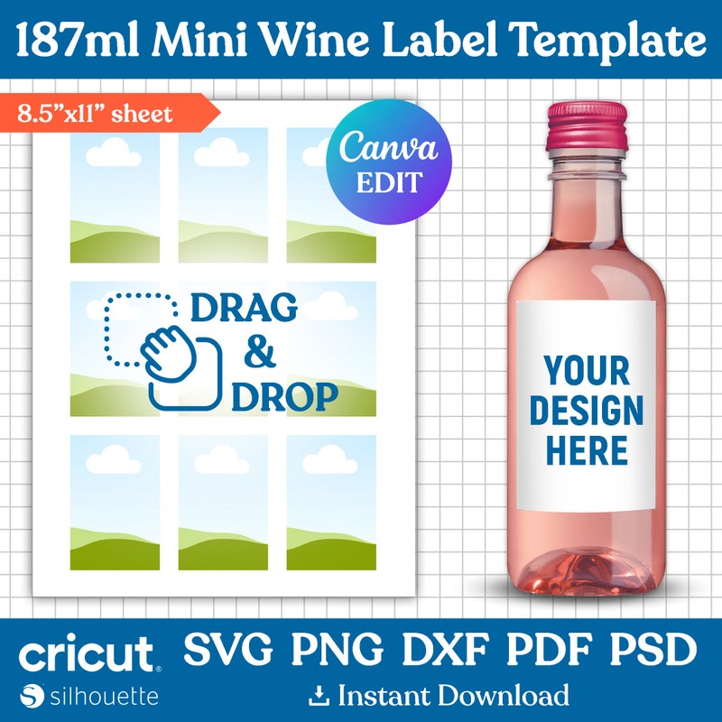 Cricut Wine Bottle Label - Etsy