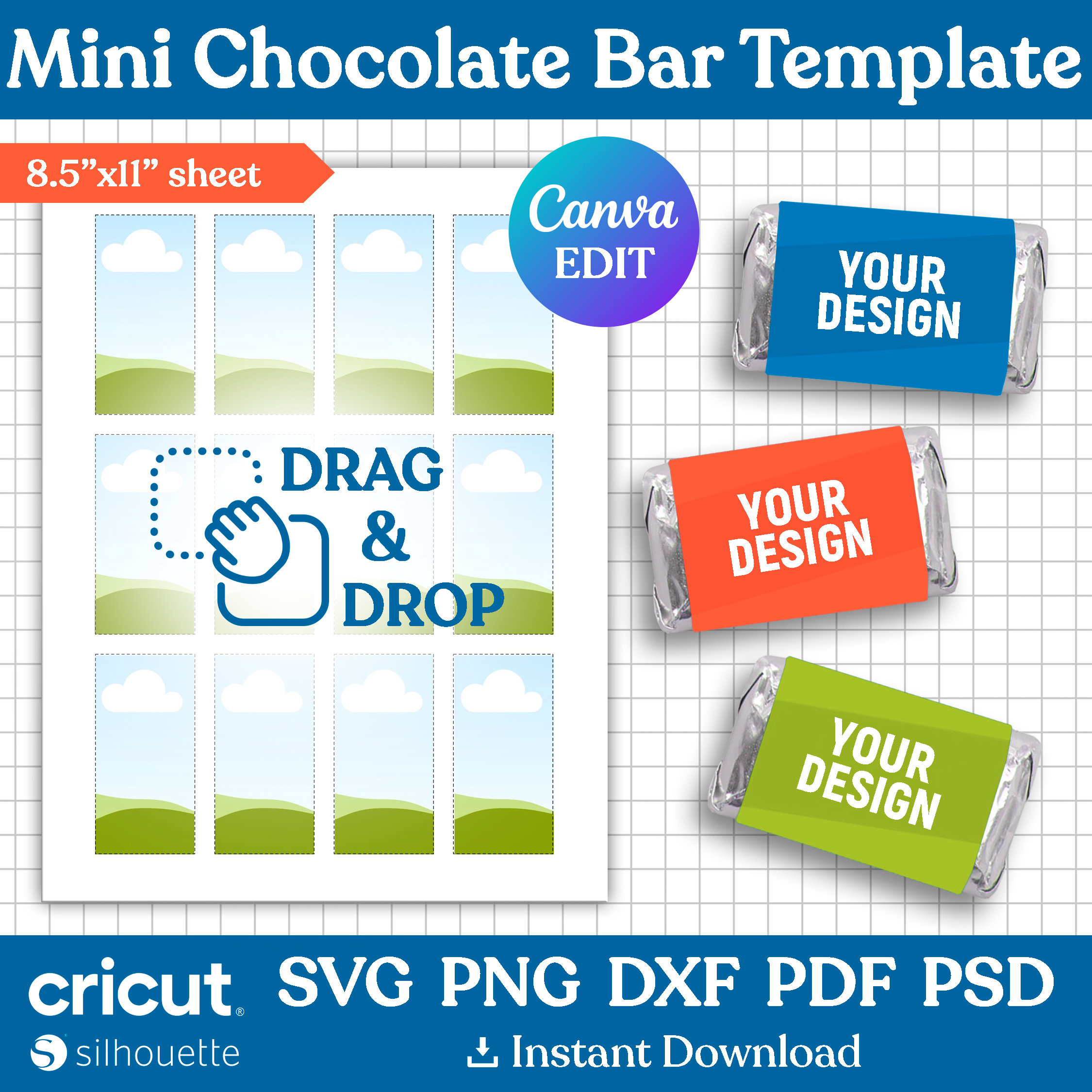 Mini Chocolate Wrapper Template, Candy Bar Wrapper Svg, Mini Candy Bar ...