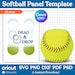 Softball Panel Template Svg, Softball Leather Blank Template, Photo ...