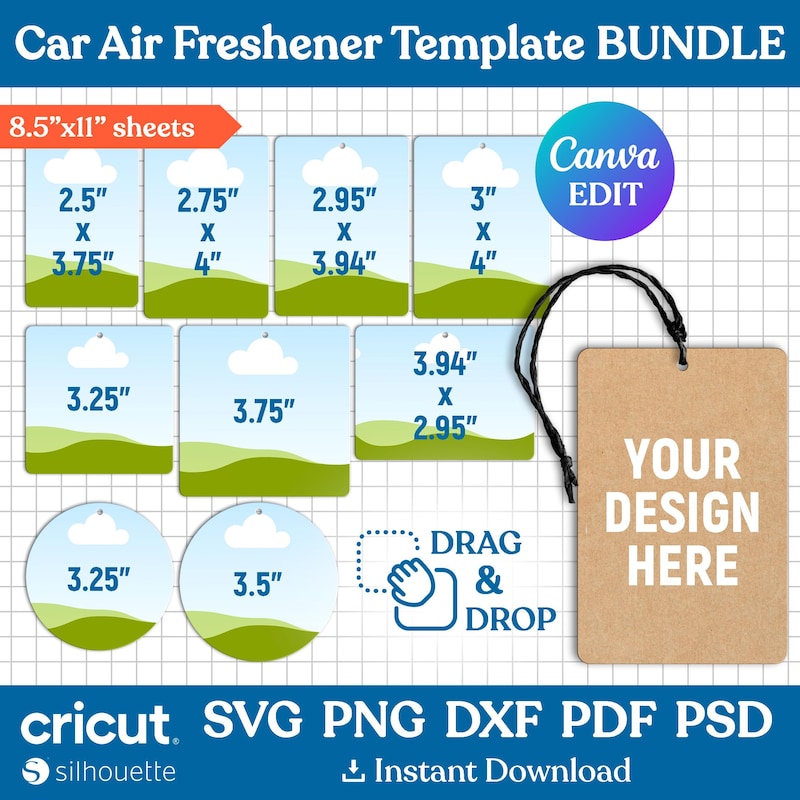 Car Hang Tag Canva Template - Etsy