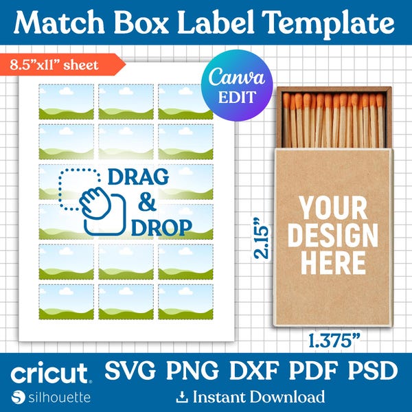 Matchbox Canva Template - Etsy