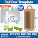 Tall Box Template BUNDLE, Tall Box Svg, Box With Handle Template, Gift ...