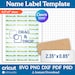 Name Labels Template, School Supply Labels Svg, School Label Template ...