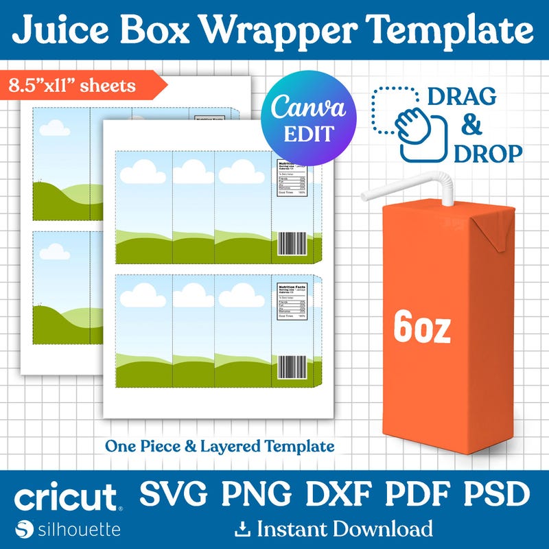 Juice Box Wrapper - Etsy