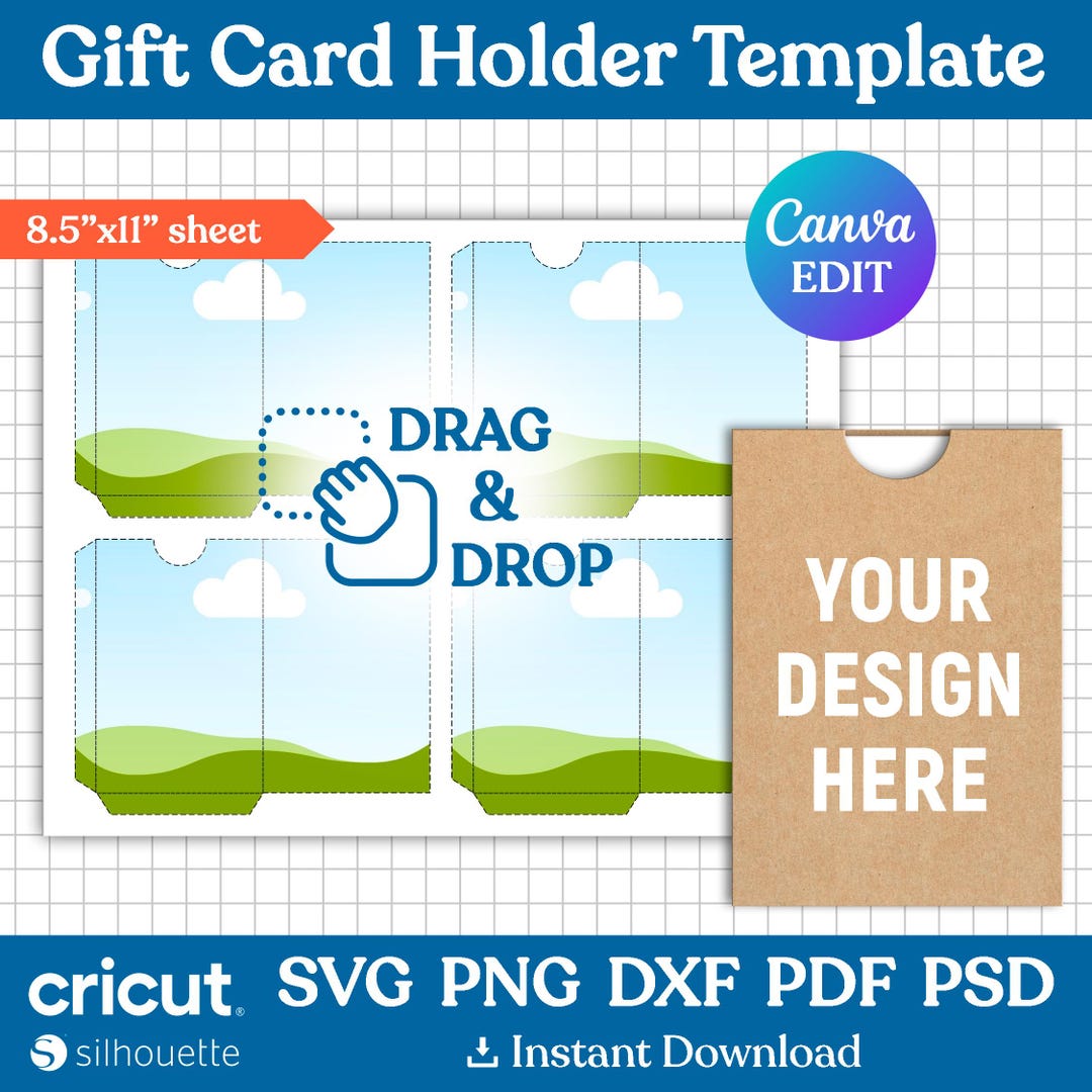 Gift Card Holder Template, Gift Card Envelope Template, Money Envelope ...