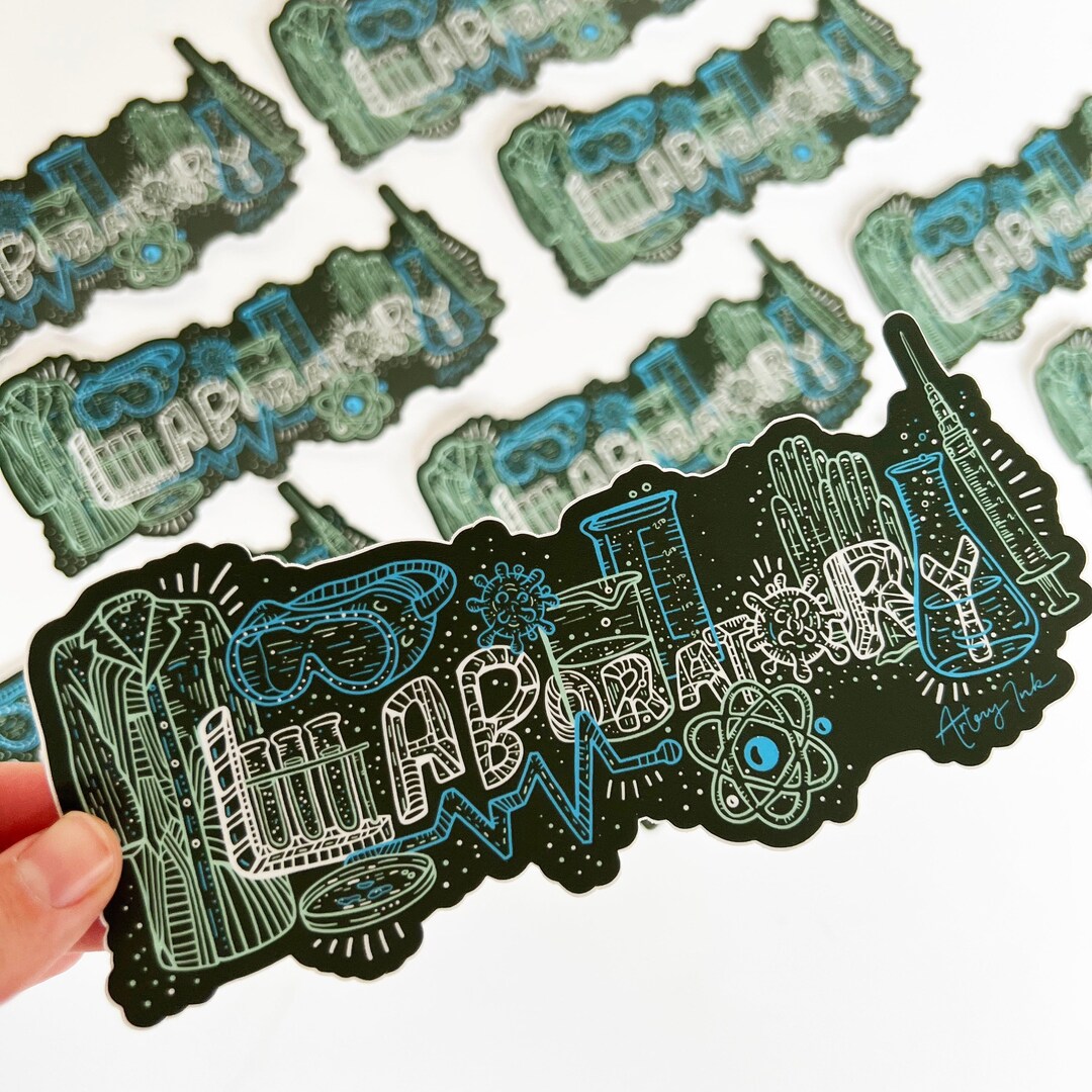 Laboratory Vinyl Sticker, Labs, Stickers for Lab, Anatomy Sticker - Etsy