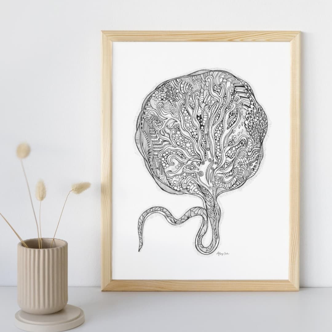 Tree of Life, Placenta, 8x10 Print, Anatomical Art, Anatomy, Doula ...