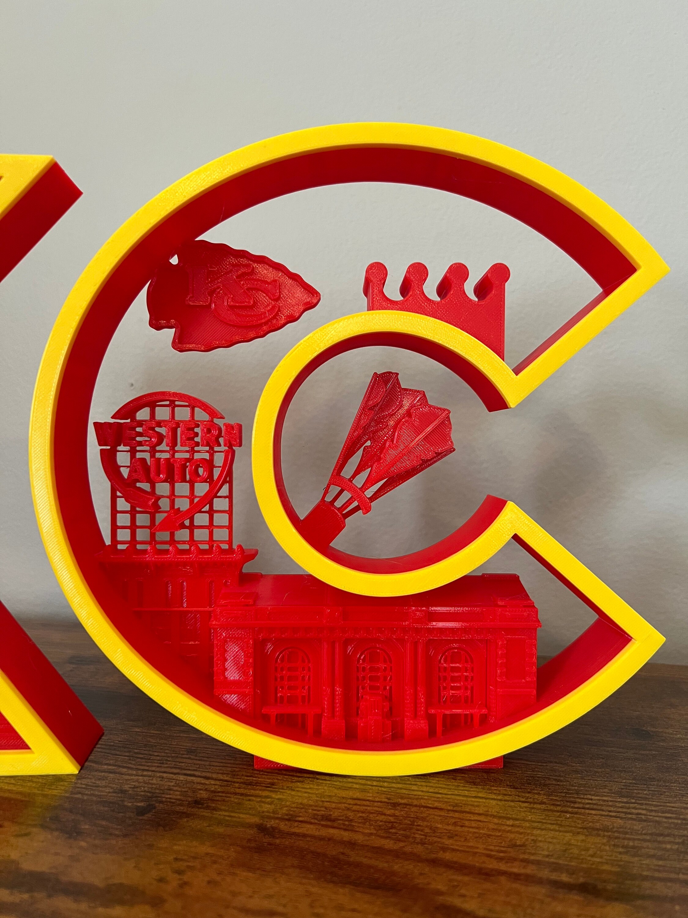 3D Printed Kansas City KC Decorative Letters - Etsy