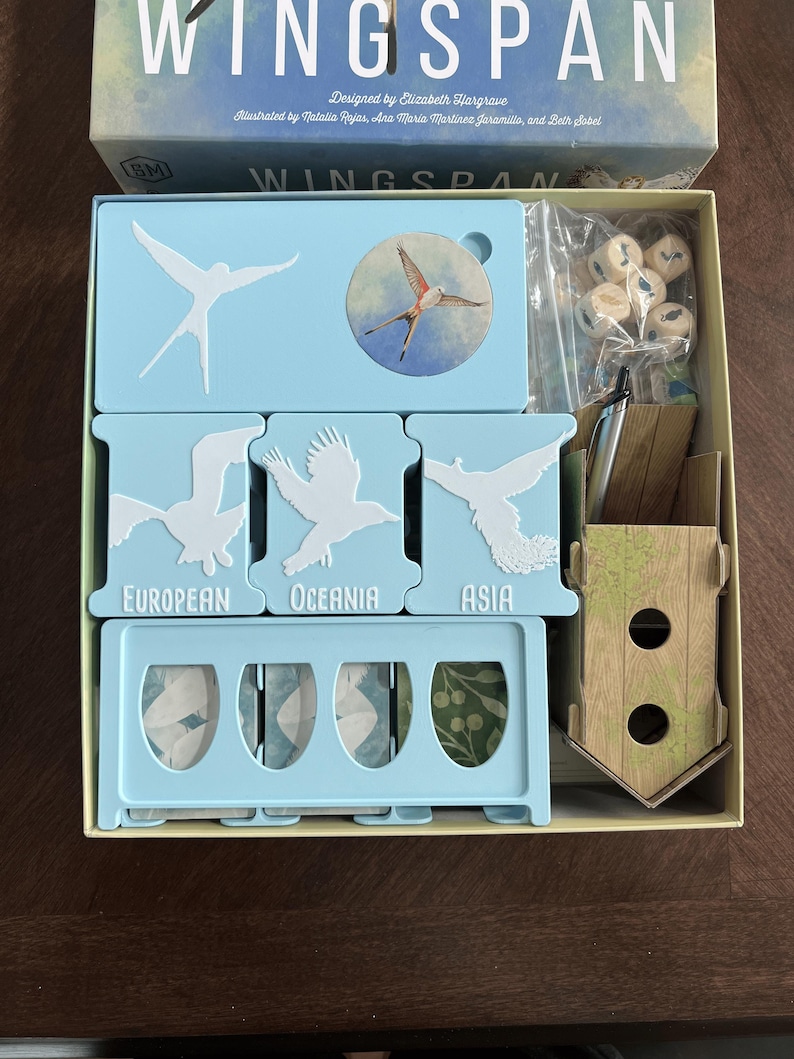 Complete 3D Printed Wingspan Organizer – Storage System for Base Game ...