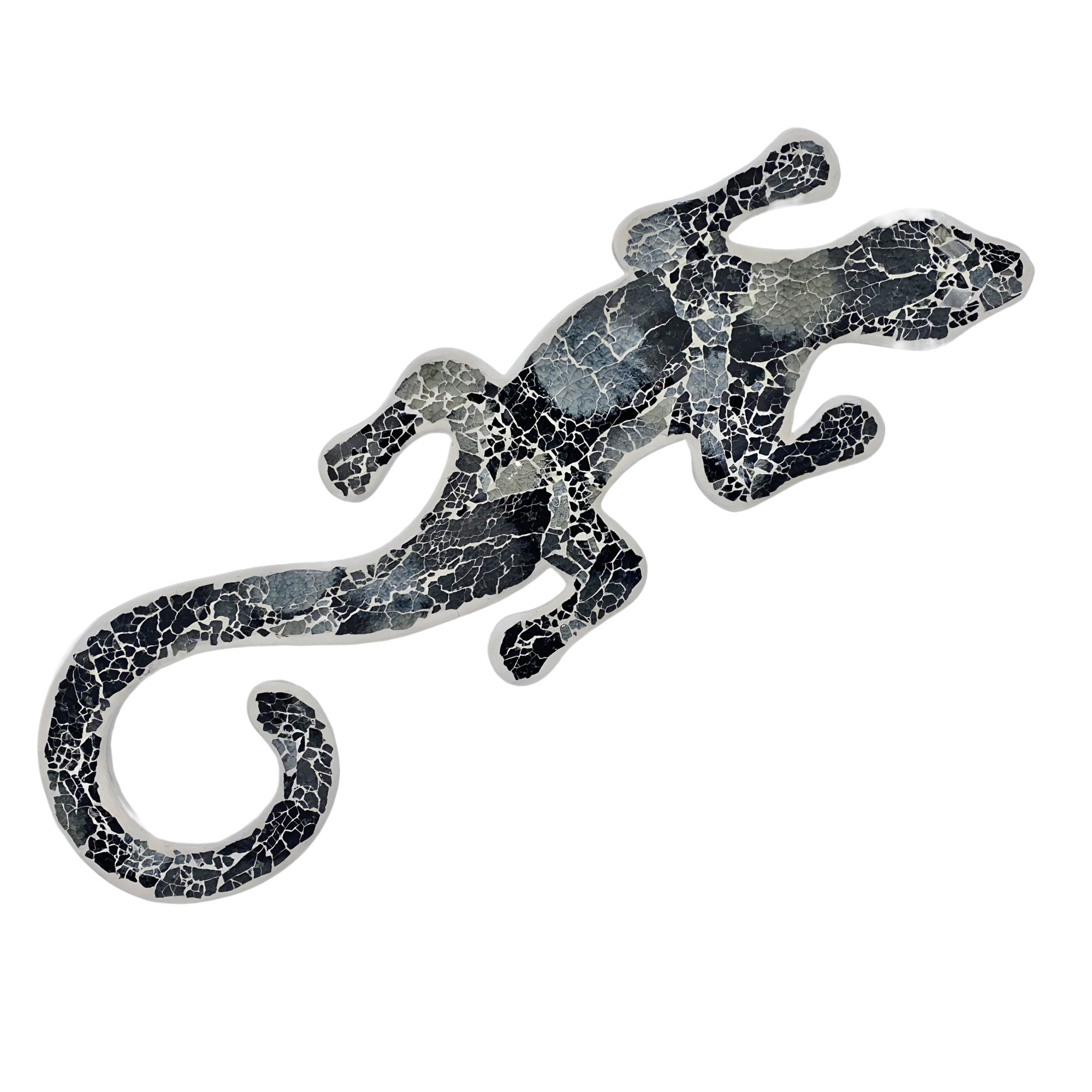 Glass Mosaic Wall Salamander, Chic Wall Decor and Good Luck Charm ...