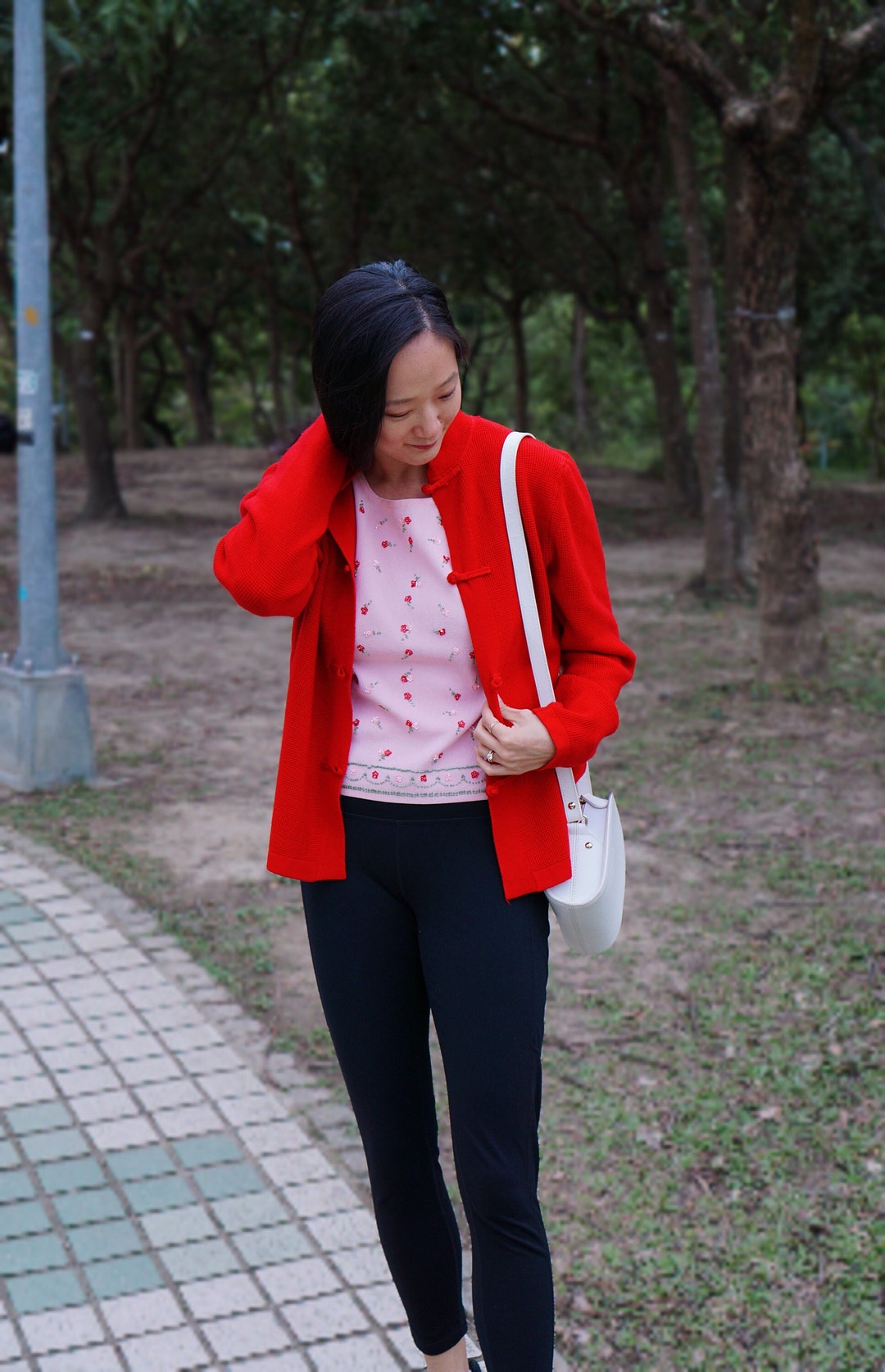 Red Cardigan With Mandarin Knot Buttons - Etsy