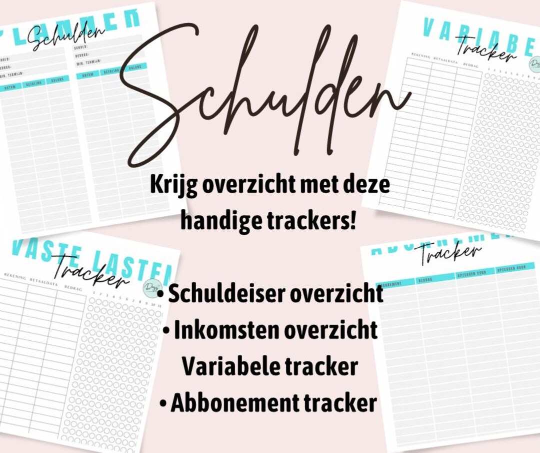 Debt & Checking Account Trackers/planner - Etsy