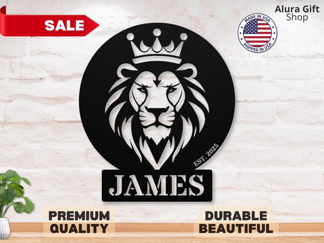 Custom Lion Metal Sign Metal Lion Head Wall Decor Metal Lion Head Wall ...