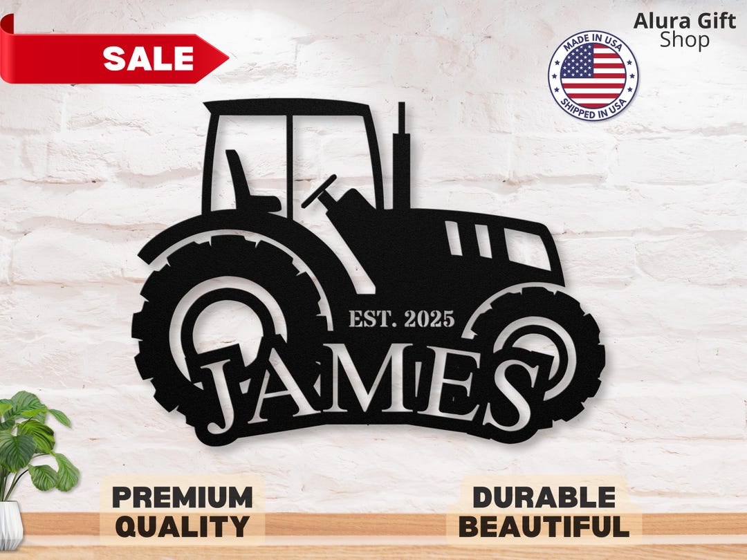 Custom Tractor Metal Sign Tractor Sign Tractor Metal Wall Art Farmhouse ...