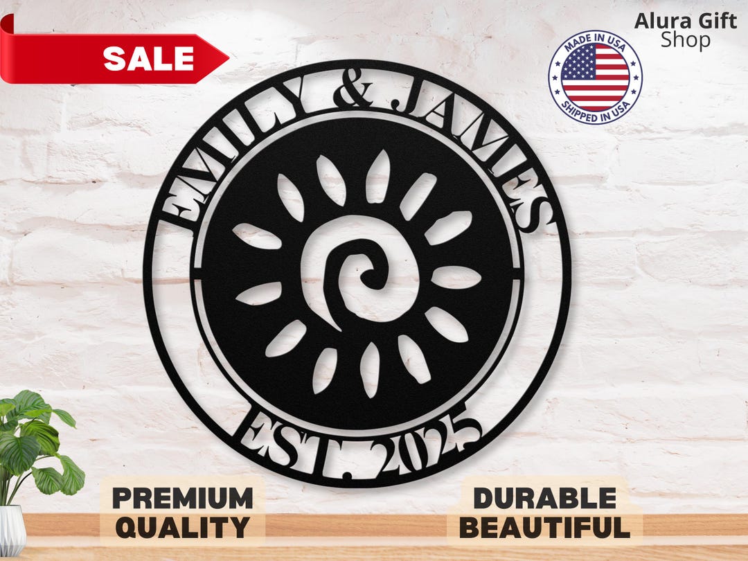 Custom Sun Sign Sun Metal Art Metal Sun Sign Wacky Sun Metal Sun Wall ...
