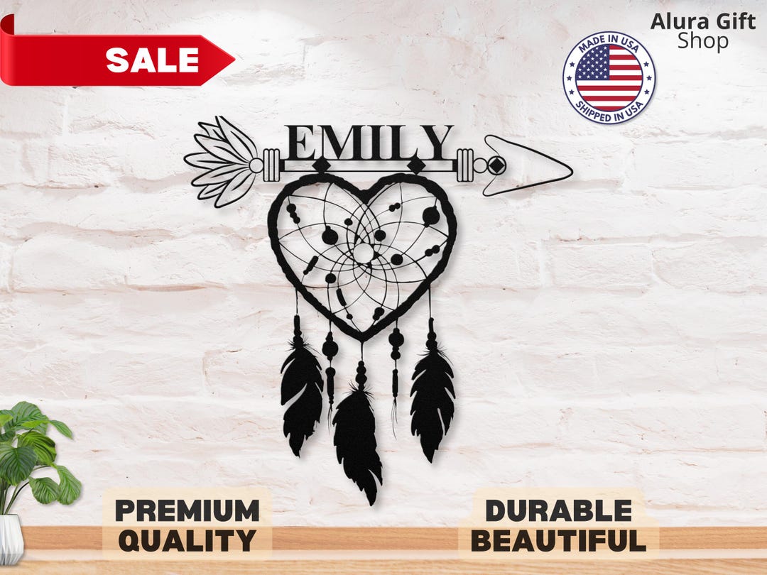 Custom Metal Dream Catcher Sign Dreamcatcher Metal Decor Bedroom Wall ...