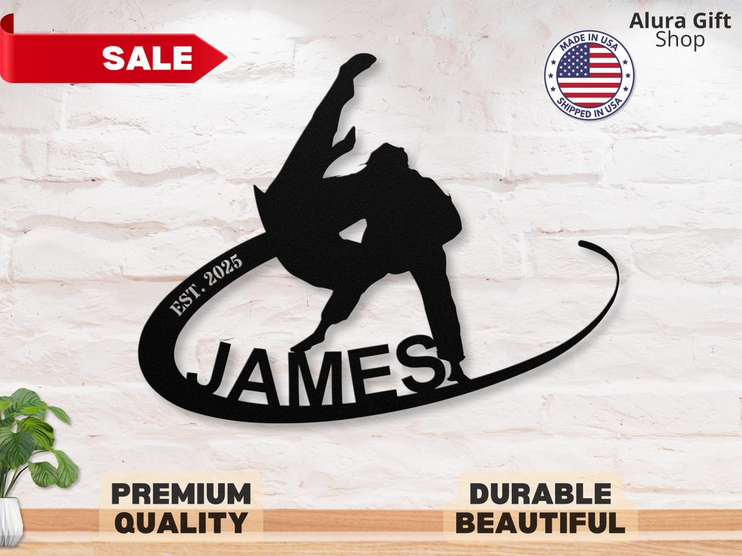 Custom Jiu Jitsu Metal Sign Jiu Jitsu Sign Jiu Jitsu Metal Wall Art Jiu ...