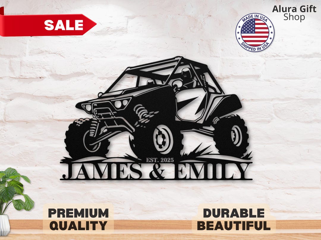 Custom UTV Metal Sign Side by Side Sign Dune Buggy Gift ATV Metal Art ...