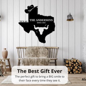 Custom Texas Metal Sign Texas Longhorn Sign Wild West Decor Ranch Decor ...