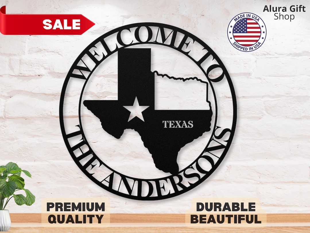 Custom Metal Texas State Sign Texas Metal Sign Texas Metal Wall Art ...
