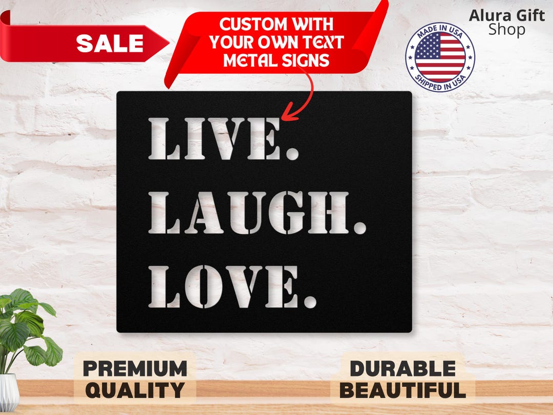 Custom Metal Words Metal Sign Personalized Metal Words Sign ...