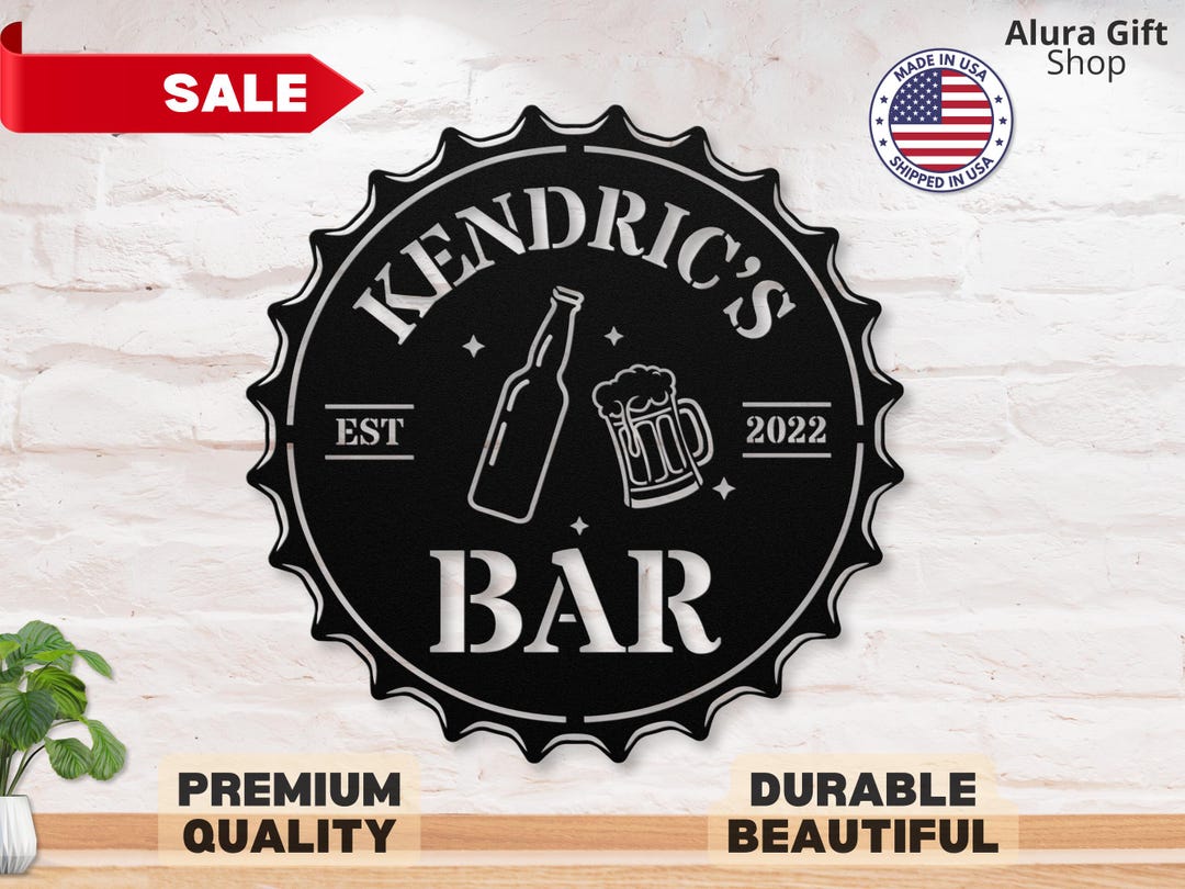 Custom Bar Metal Sign Bar Sign for Bar Outdoor Metal Bar Sign Beer Sign ...