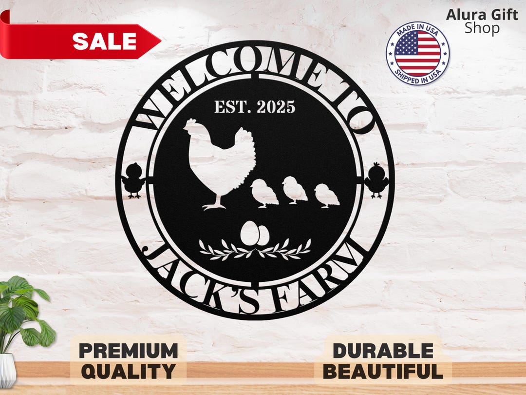 Custom Chicken Metal Sign Coop Sign Chicken House Sign Chicken Farm ...