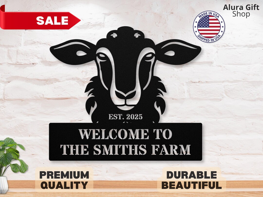 Custom Metal Sheep Sign Lamb Sign Farmhouse Sign Farm House Sign Farm ...