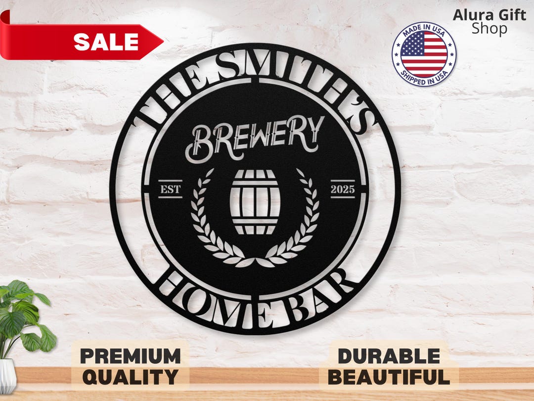 Custom Metal Home Bar Signs Brewery Signs Brewery Wall Decor Metal ...