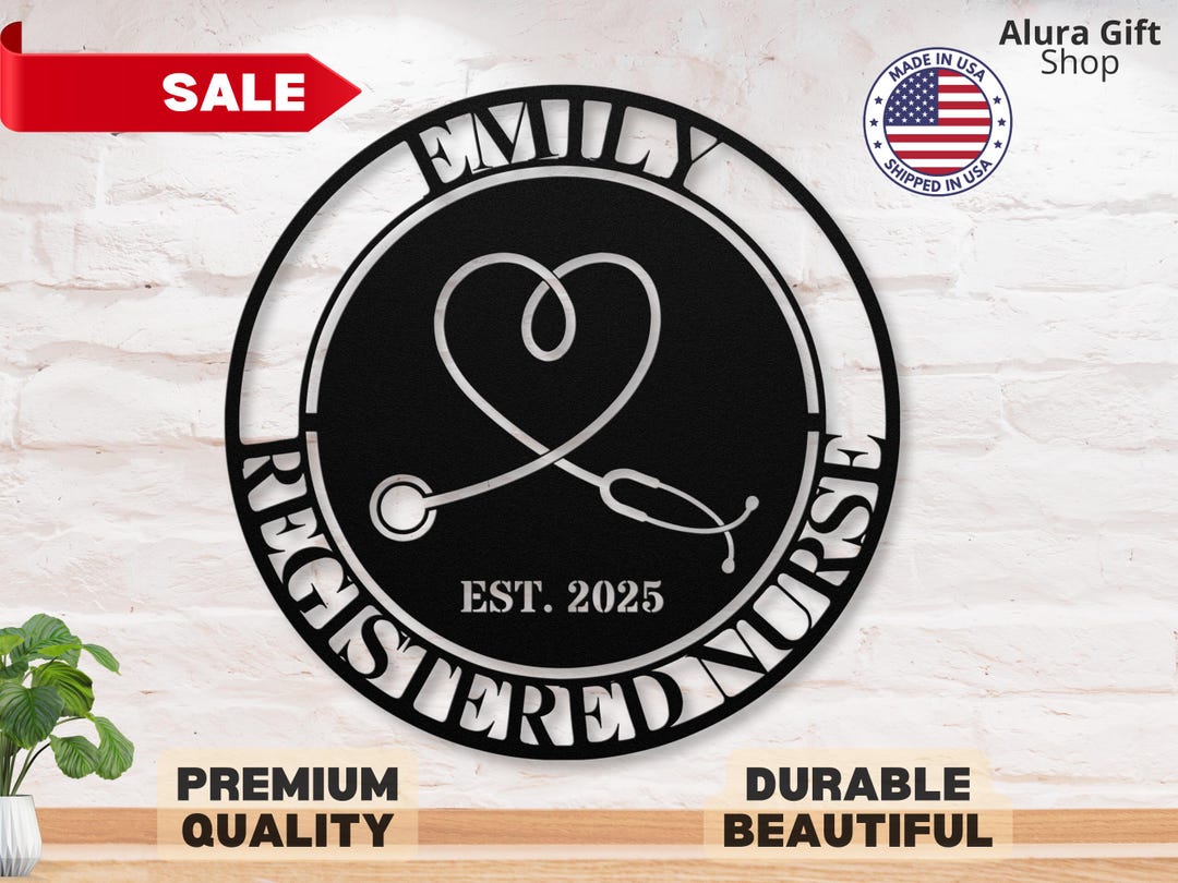 Custom Nurse Sign Door Nurse Decor Sign Nurse Metal Art Nurse Metal ...